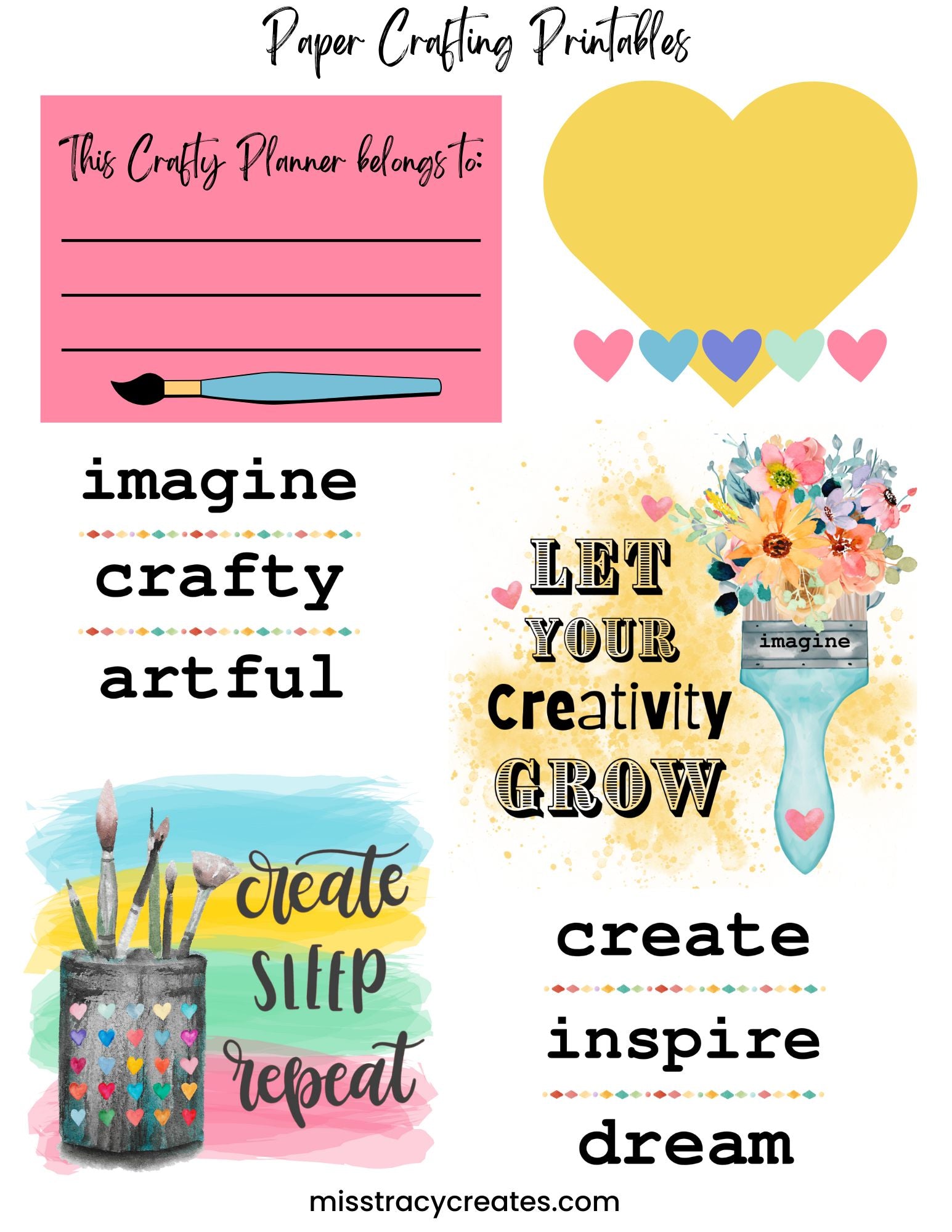 Crafty Planner - Paper Crafting Printable – Miss Tracy Creates