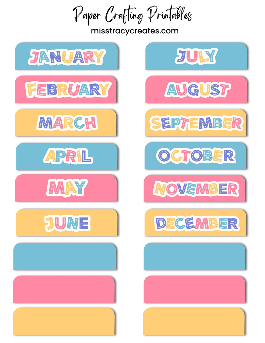 Crafty Planner - Paper Crafting Printable – Miss Tracy Creates