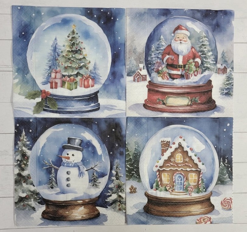 Jingle & Mingle: Snow Globe Specialty Napkin Set – Miss Tracy Creates